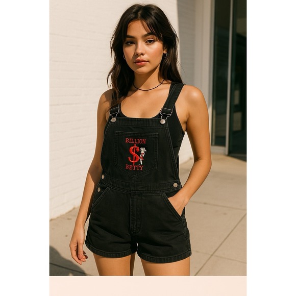 Betty Boop | Pants & Jumpsuits | Vtg Betty Boop Denim Shortalls Xl ...